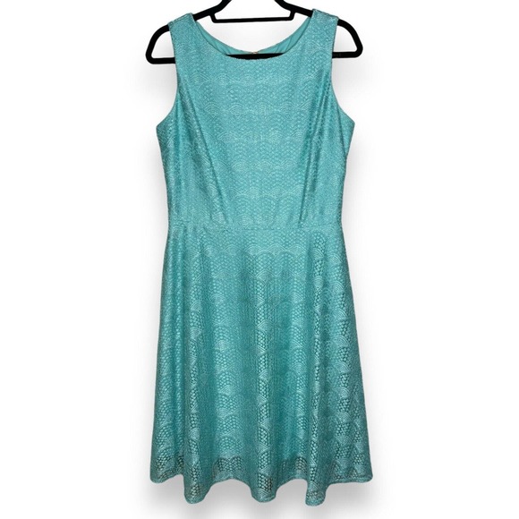 Danny & Nicole | Dresses | Danny Nicole Size 2 Lace Overlay Dress Teal ...